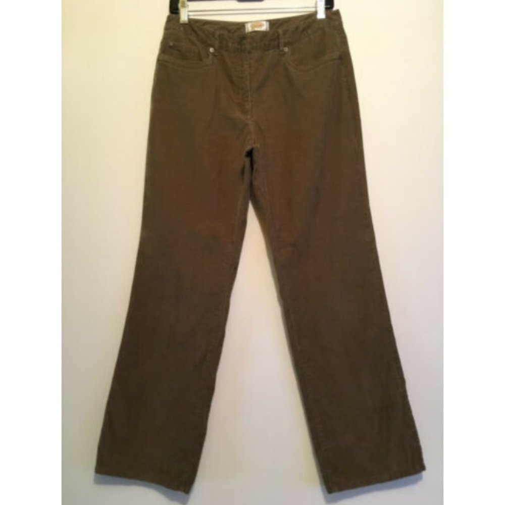 Talbots Signature Brown Wide Leg Corduroy Pants - Gem